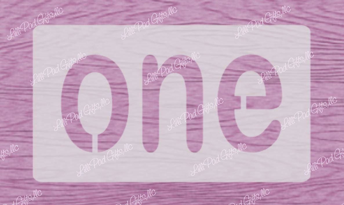 One 4.5x2 Re-usable stencil one baby 1 custom | Etsy