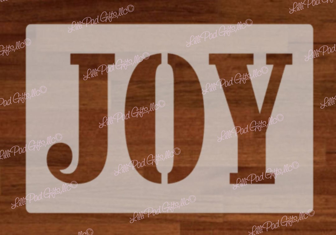JOY - 15x8 - Funky Font - Re-usable Stencil, Joy, Stencil, Diy ...