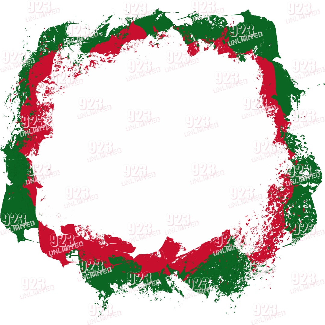 233 - Christmas Splash Frame, White, Red, Green Digital Papers, Instant ...