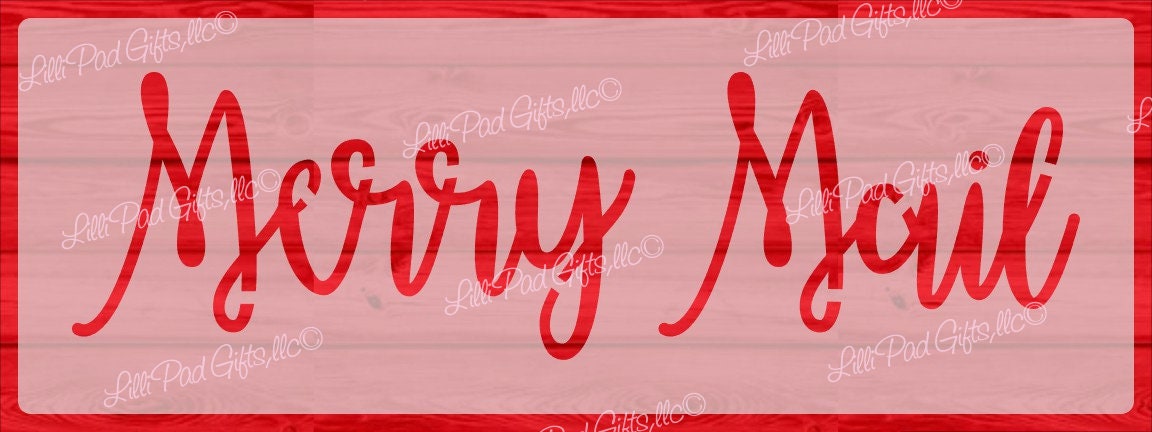 Merry Mail 14x4 Funky Font Re-usable Stencil Merry - Etsy