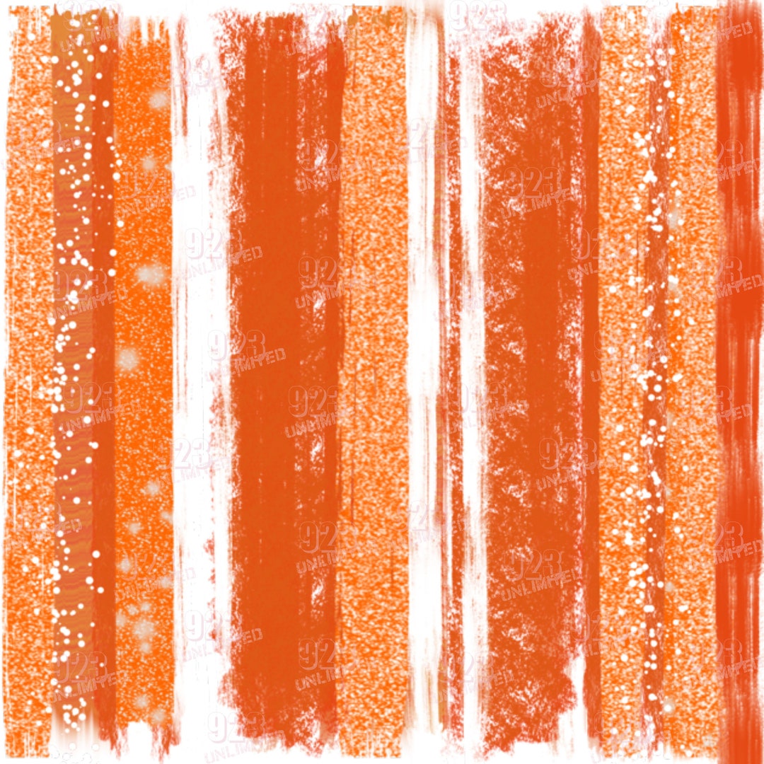 145 - Brushes- Orange & White Glitter - Background, Fun Design -digital ...