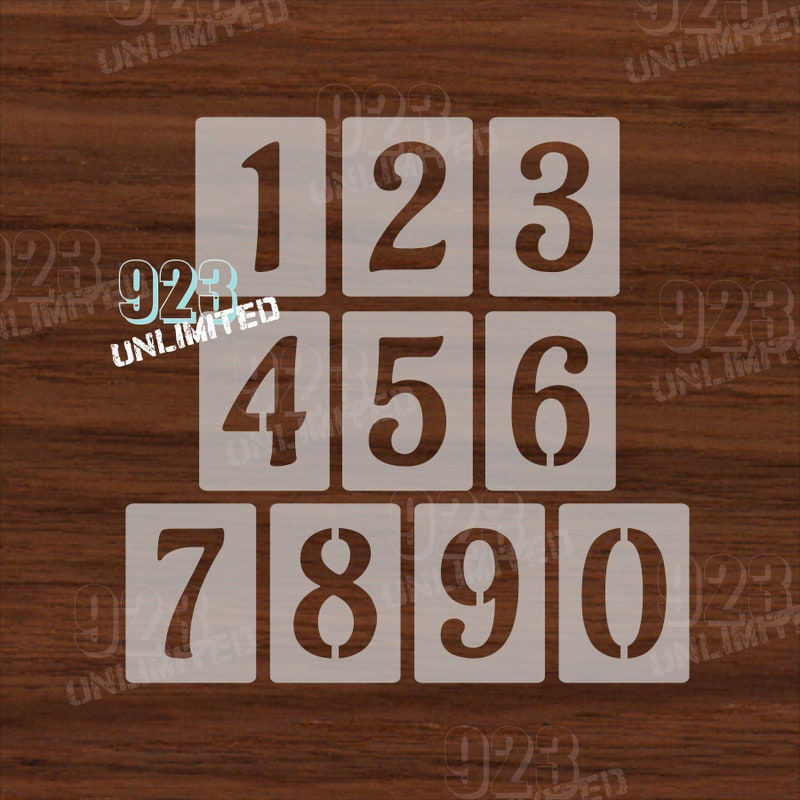 Stenciled Numbers - Etsy