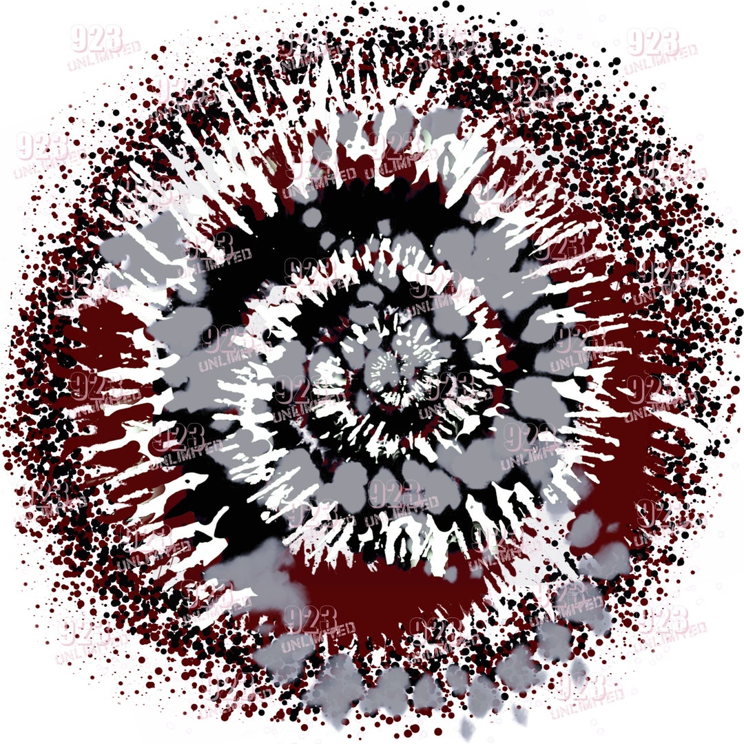 217 - Tie Dye - Maroon, Black, White & Gray-digital Papers, Instant ...
