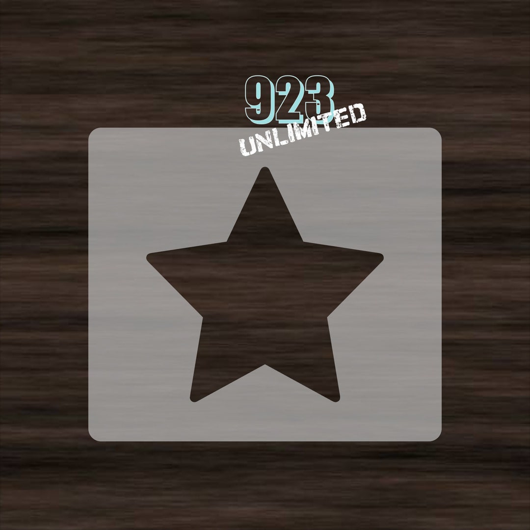 Star - 3in - Re-usable Stencil, Star Stencil, DIY Stencil, Reusable ...