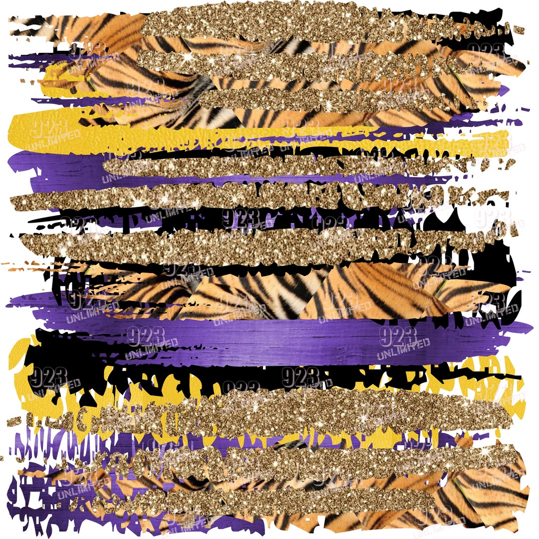 063-brushes- Tiger-purple-black -brushes-digital Papers, Instant ...
