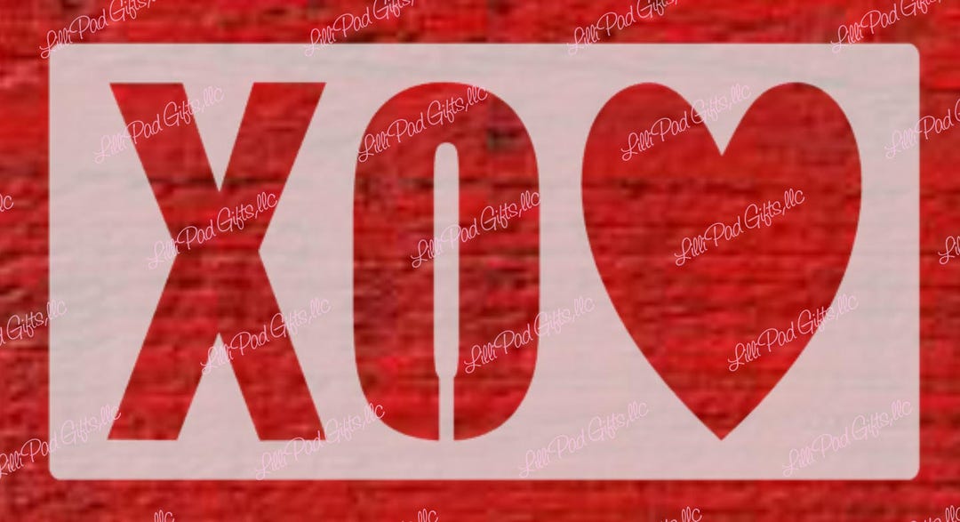 Xo-heart 10x4.75 Re-usable Stencil - Etsy