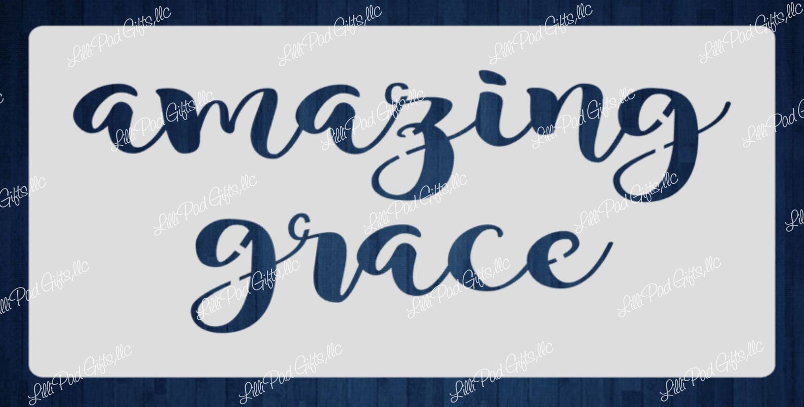 Amazing Grace 15x6 Re-usable Stencil Amazing Grace - Etsy