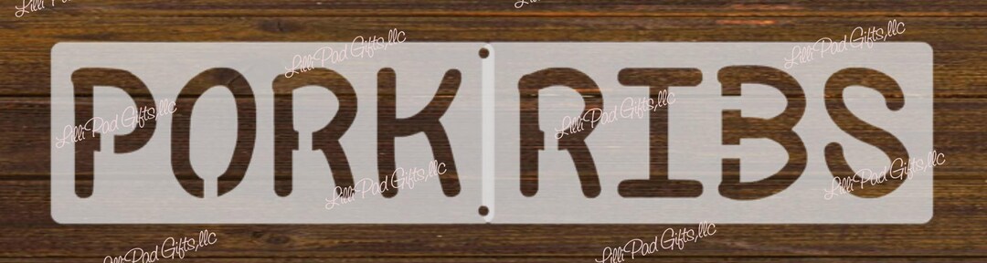 PORK RIBS - 18.5x3 - Re-usable Stencil - Etsy