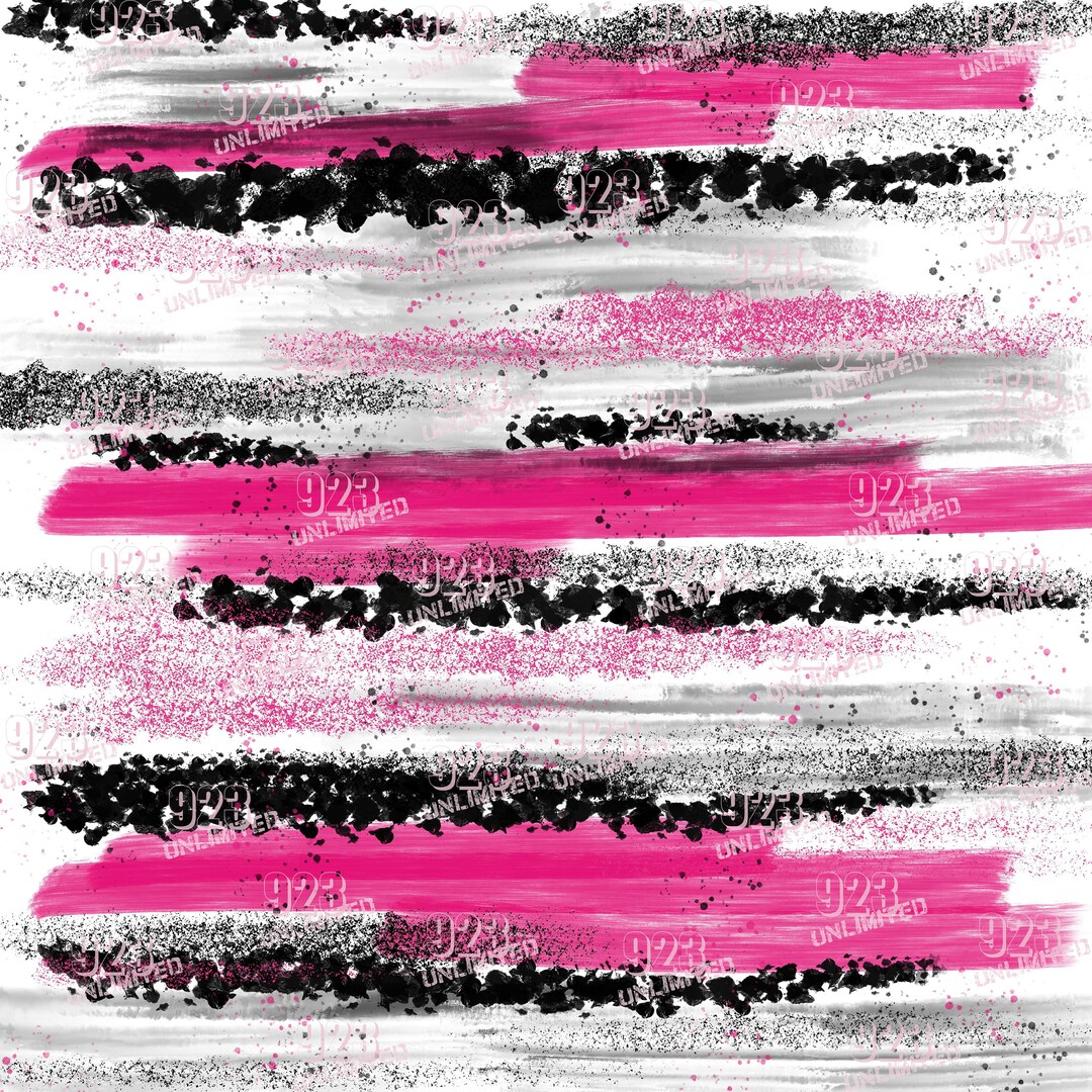 016 - Brushes - Black, Pink & Gray - Sublimation Design-digital Paper ...