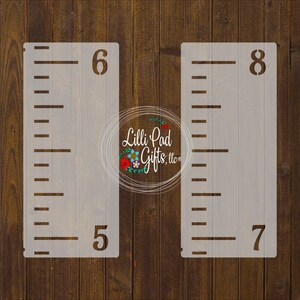 Growth Chart Stencils 1ft.-8ft.- EASY to LINE UP - Re-usable Stencil ...