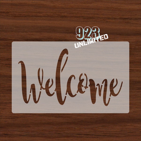 Welcome Stencil - Etsy