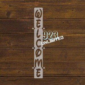 WELCOME - Vertical-fun Time Font Stencils - EASY to Line up - Made for ...