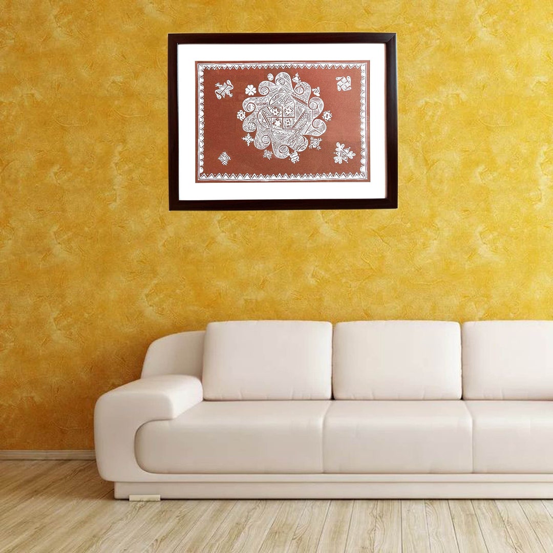 Mandana Art Painting in Wooden Frame for Wall Decoration - Etsy