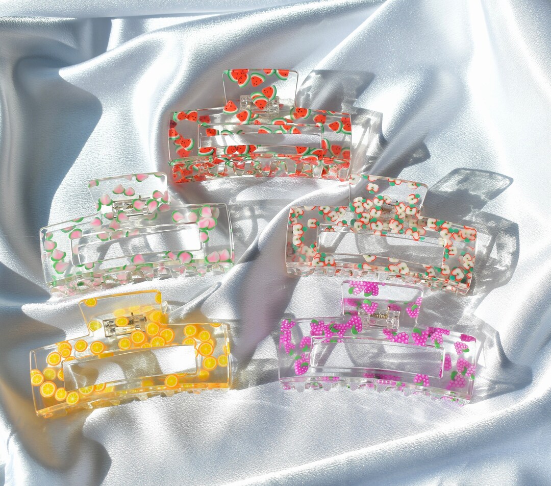 Fruit Claw Clip Large Colorful Hair Clip Acrylic Claw Clip - Etsy