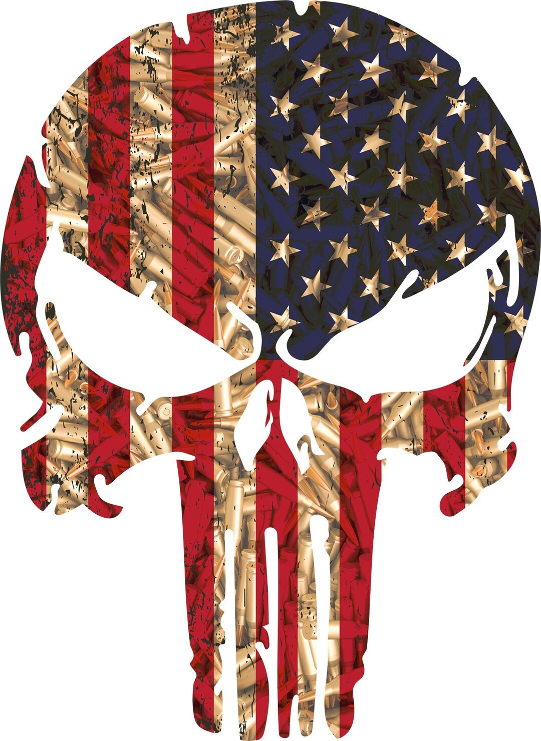 American Punisher Bullet Decal - 10 Inch - Etsy