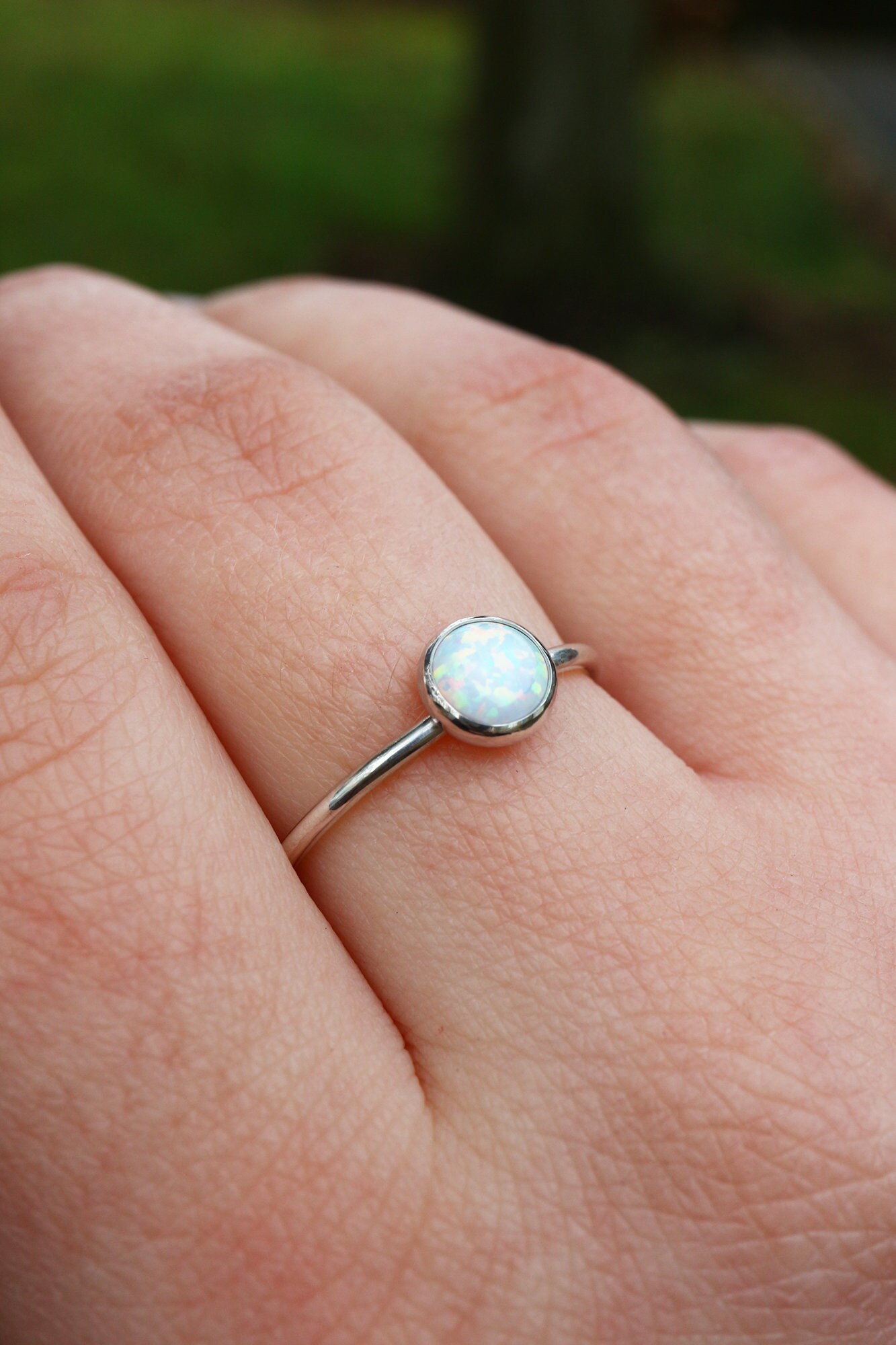 White Opal Ring 925 Stacking Ring Inspiration & Creativity - Etsy