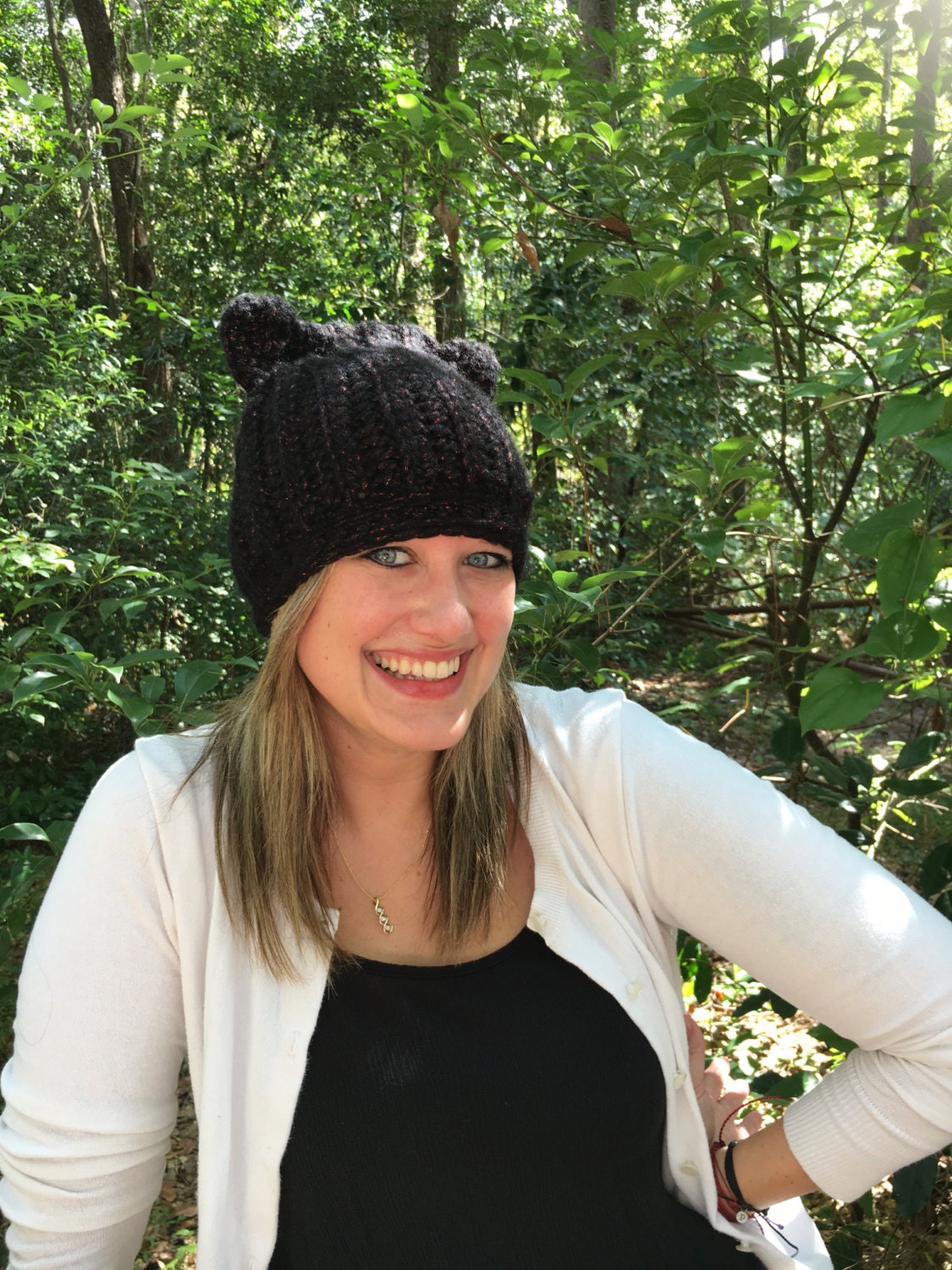 Black Cat Slouch Hat - Etsy