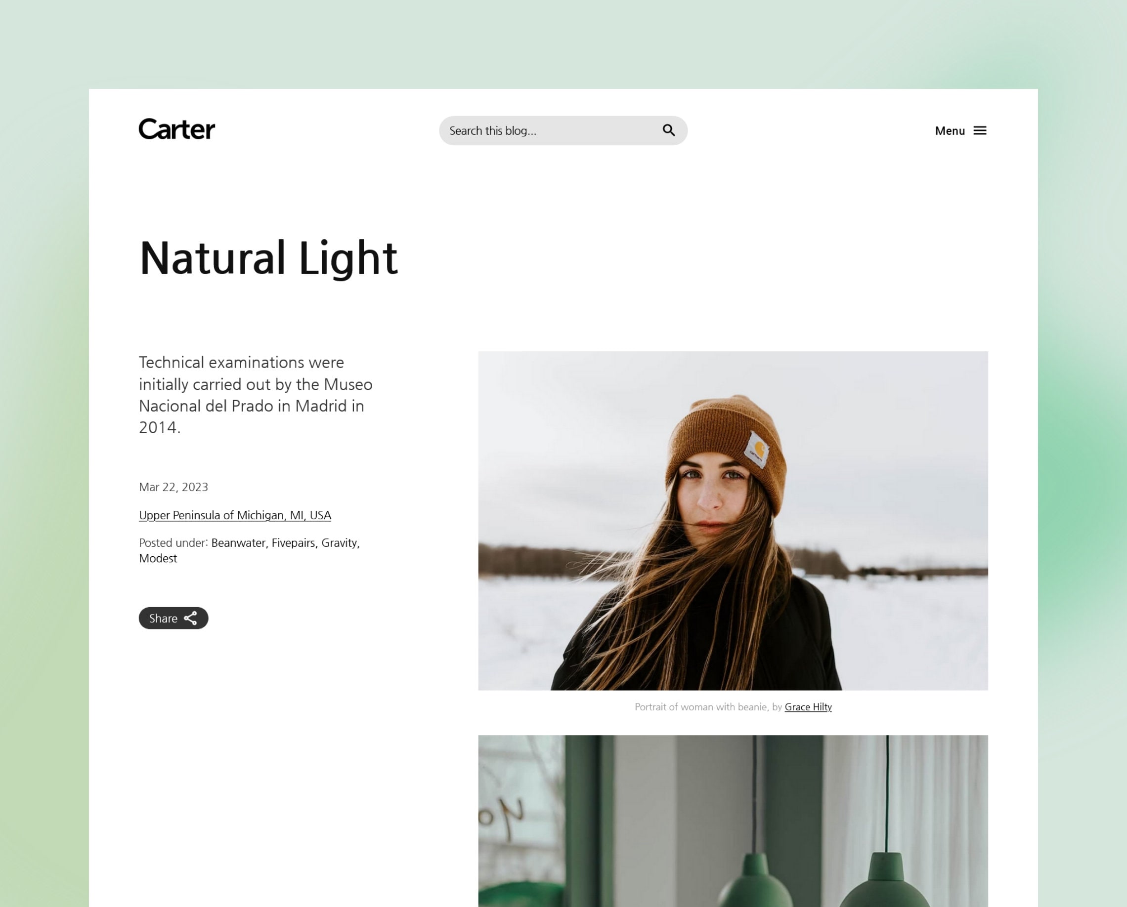 Carter: Blogger Theme for Photo-blogger, Responsive Blogger Template ...