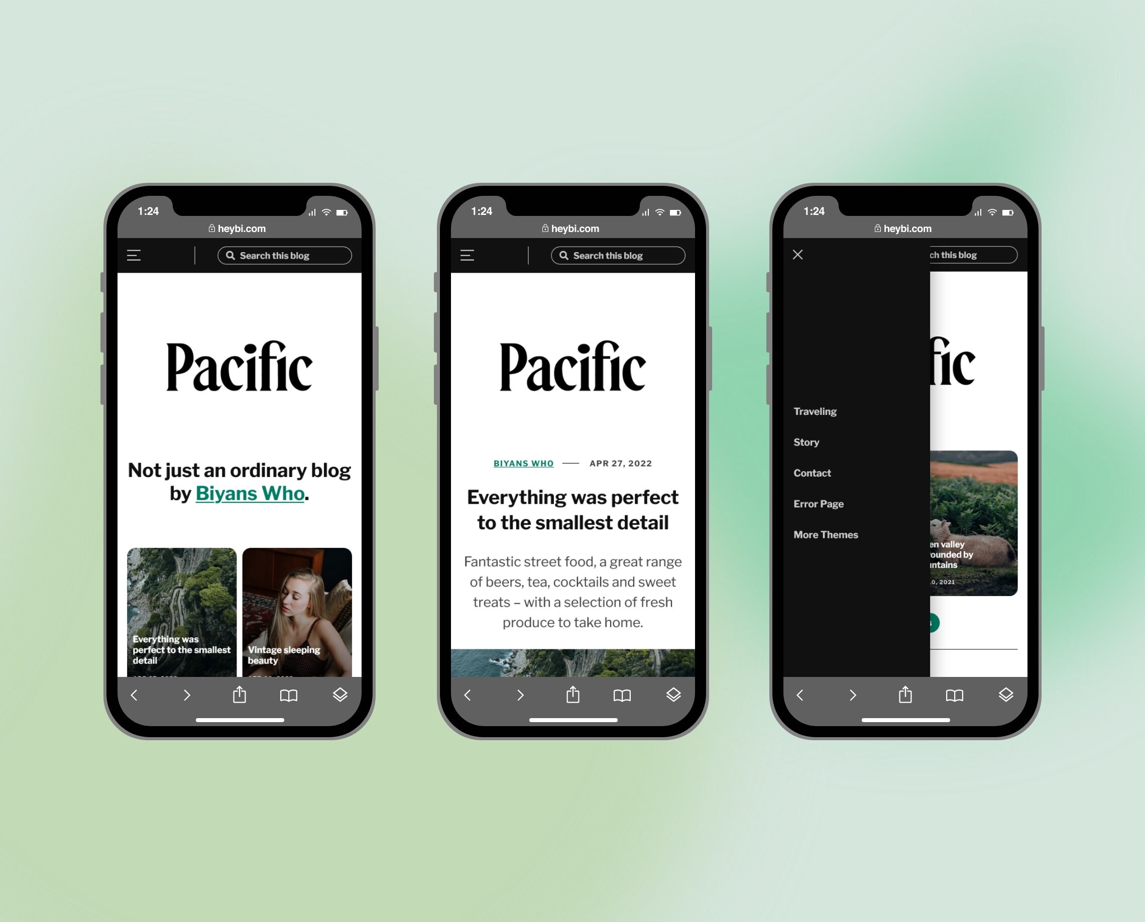 Pacific: Big Bold Theme for Photo-blogger, Responsive Blogger Template ...