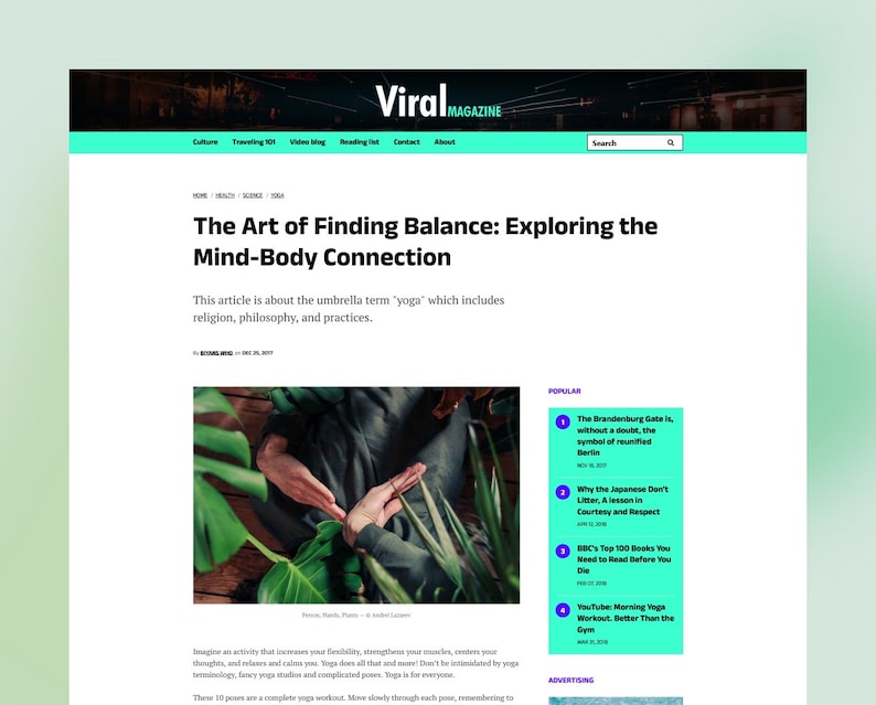 Viral Magazine Blogger Theme: Responsive News Template (digital ...