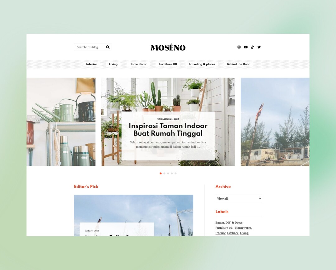 Moseno: News-style Two-columns Blogspot Template | Multipurpose Blogger ...
