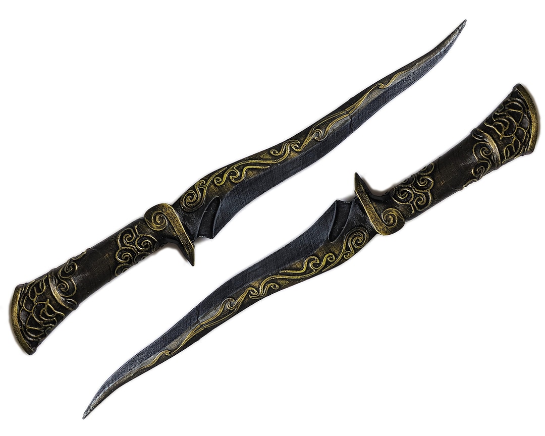 Ebony Dagger Hand-painted Prop - Etsy