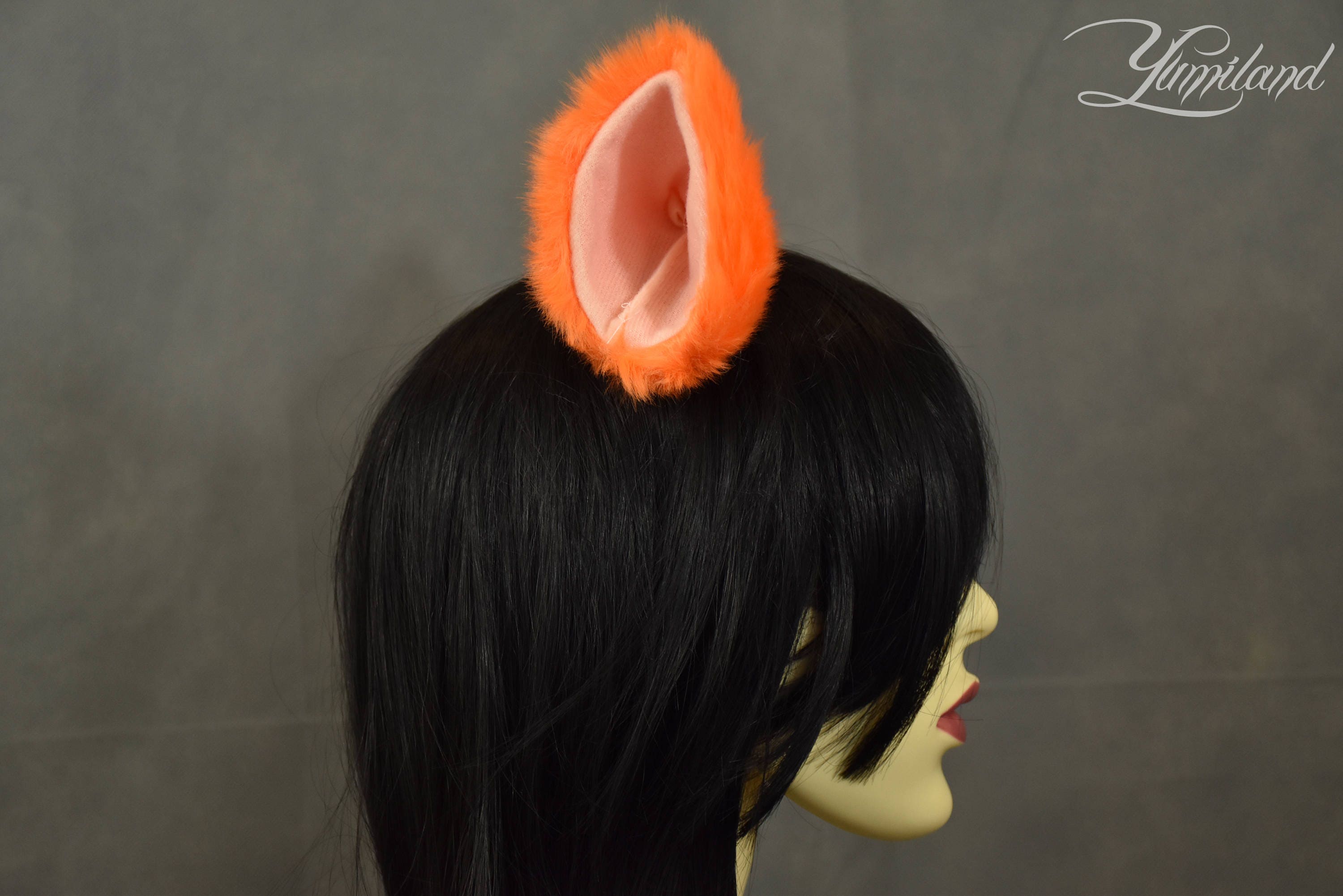 Orange Cat Ears Huge Clip on Cat Ears Cat Ears Clip on - Etsy UK