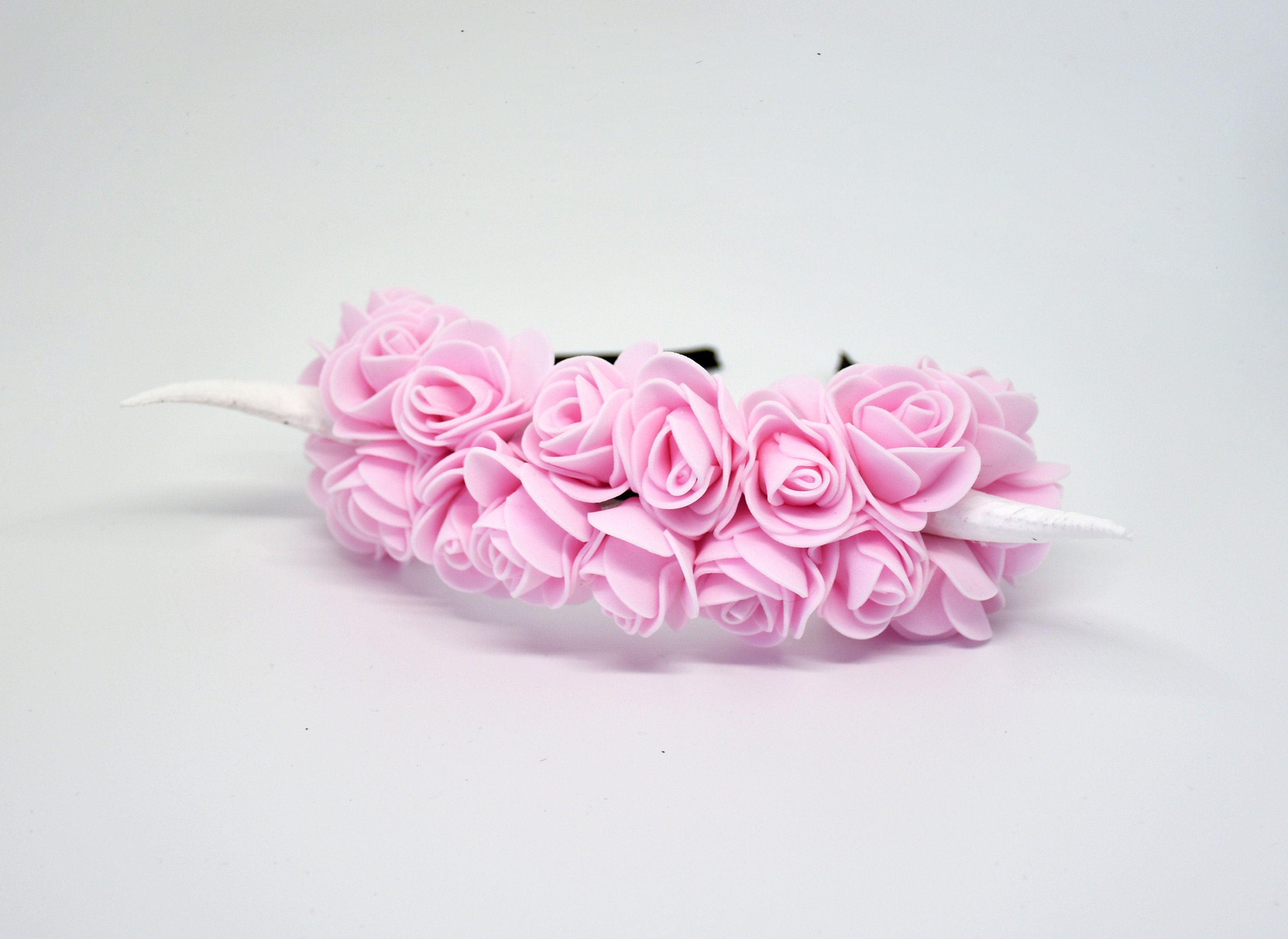 Demon Horns Headband Pink Cosplay Devil Antler Headpiece | Etsy