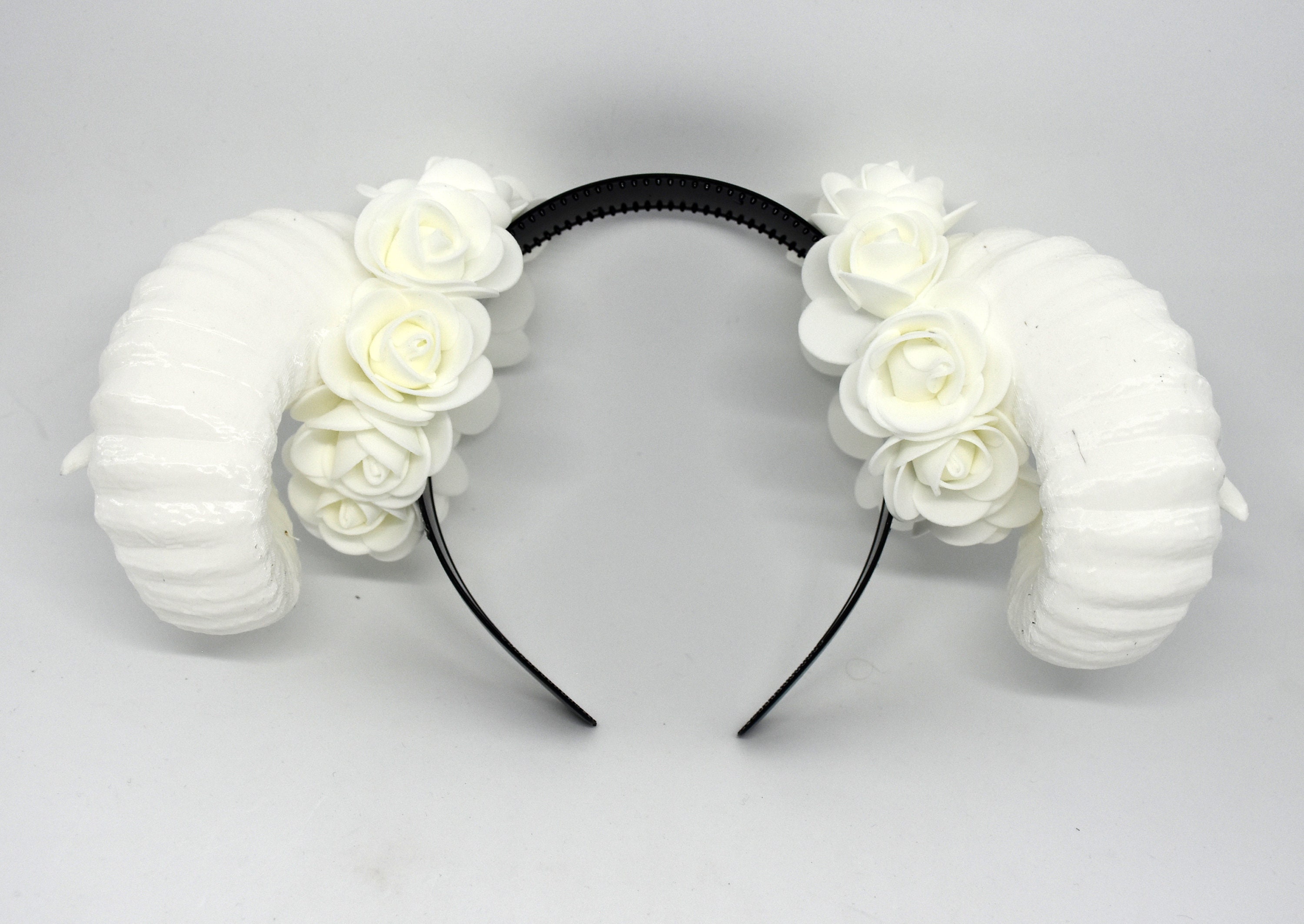 Demon Ram Horns Headband white cosplay devil antler | Etsy