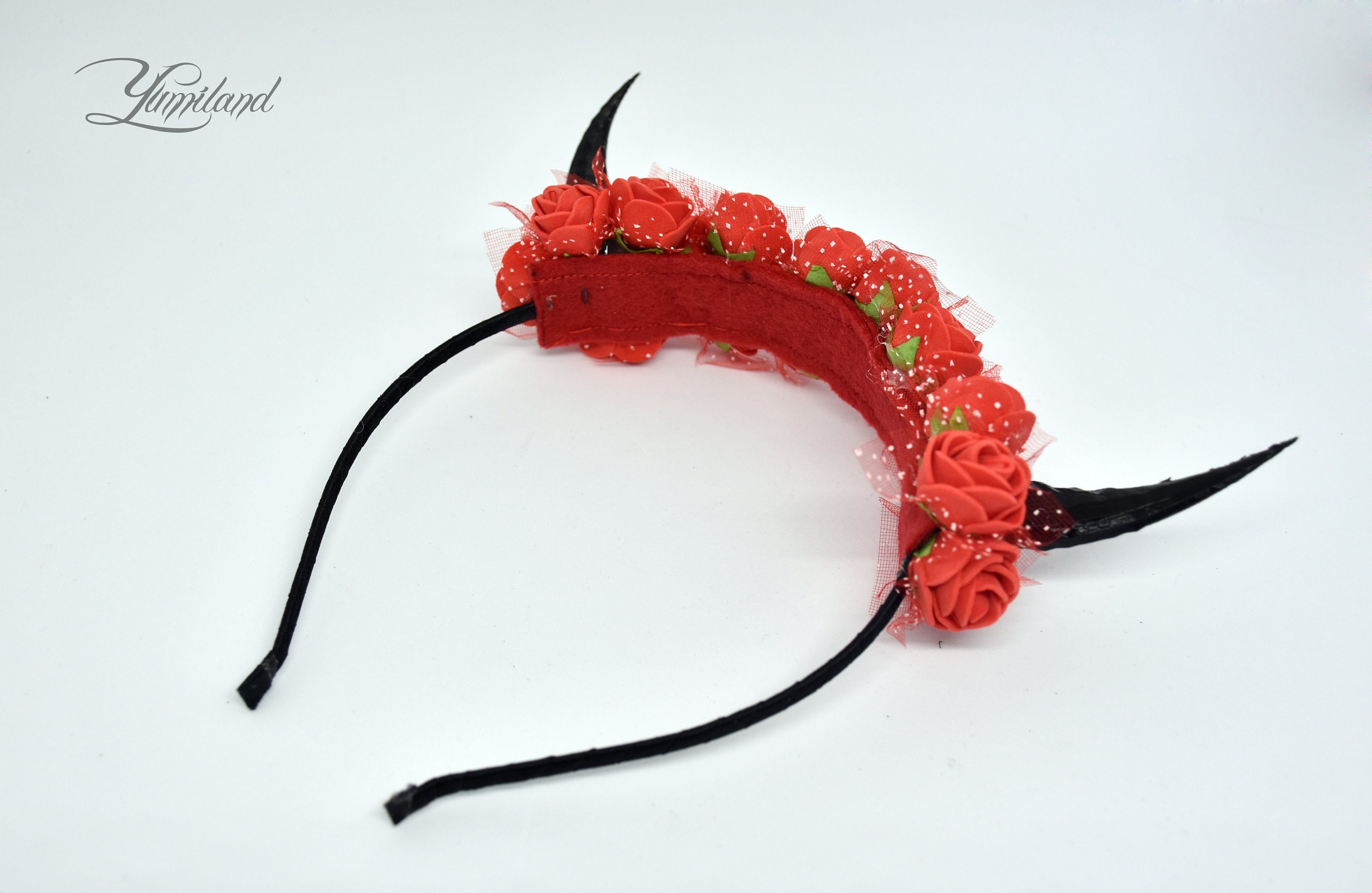 Demon Horns Headband Red Cosplay Devil Antler Headpiece - Etsy
