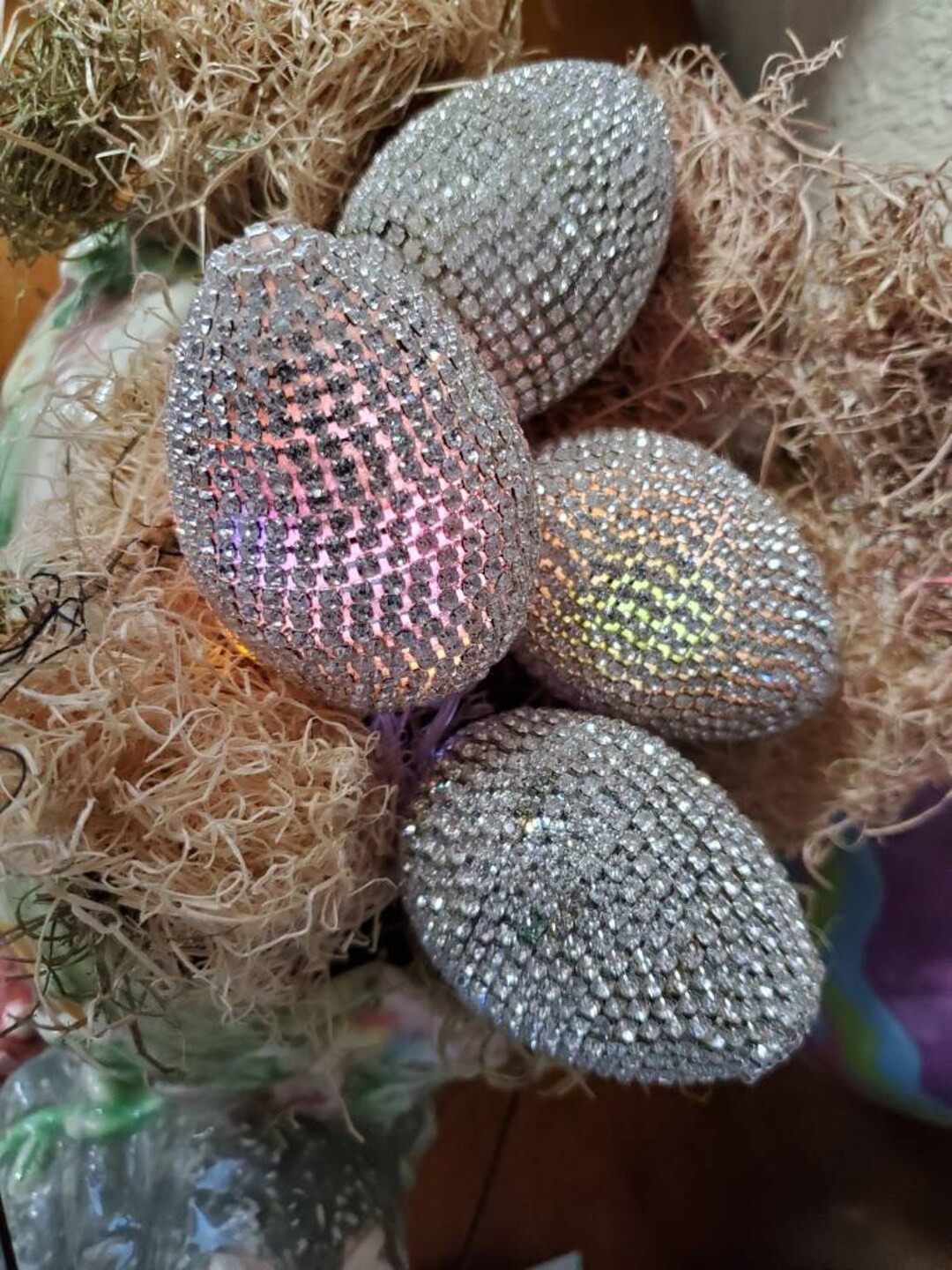Rhinestone Easter Eggs, Easter Decor, Easter Eggs, Bling Decor, Bling ...