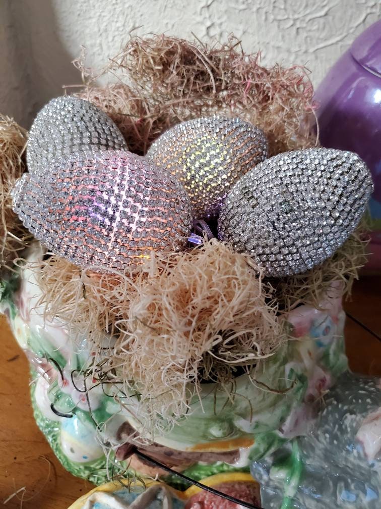 Rhinestone Easter Eggs, Easter Decor, Easter Eggs, Bling Decor, Bling ...