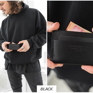 Slim Leather Wallet // The Wolf Wallet | Etsy