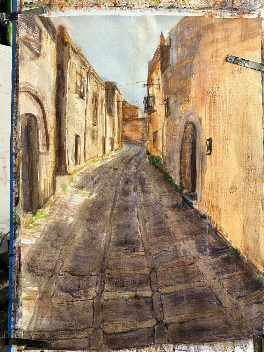 Erice, Sicily - Watercolor Painting - Etsy