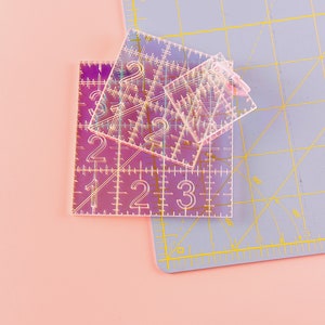 Mini Squares Set Iridescent Quilting Rulers - Etsy