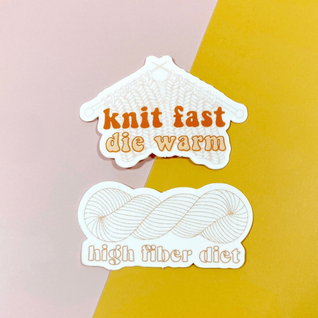 Itty Bitty Knitting Stickers - Etsy