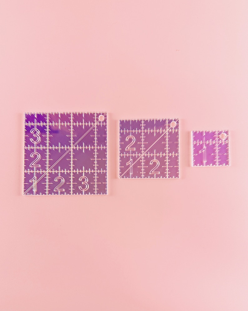 Mini Squares Set Iridescent Quilting Rulers - Etsy