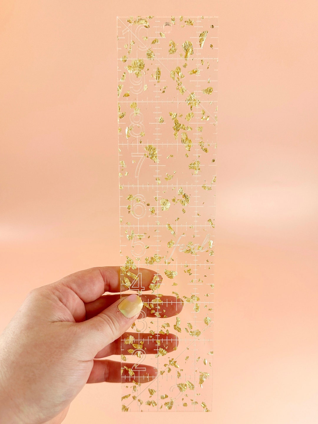 2.5 by 10 in Golden Quilting Ruler - Etsy