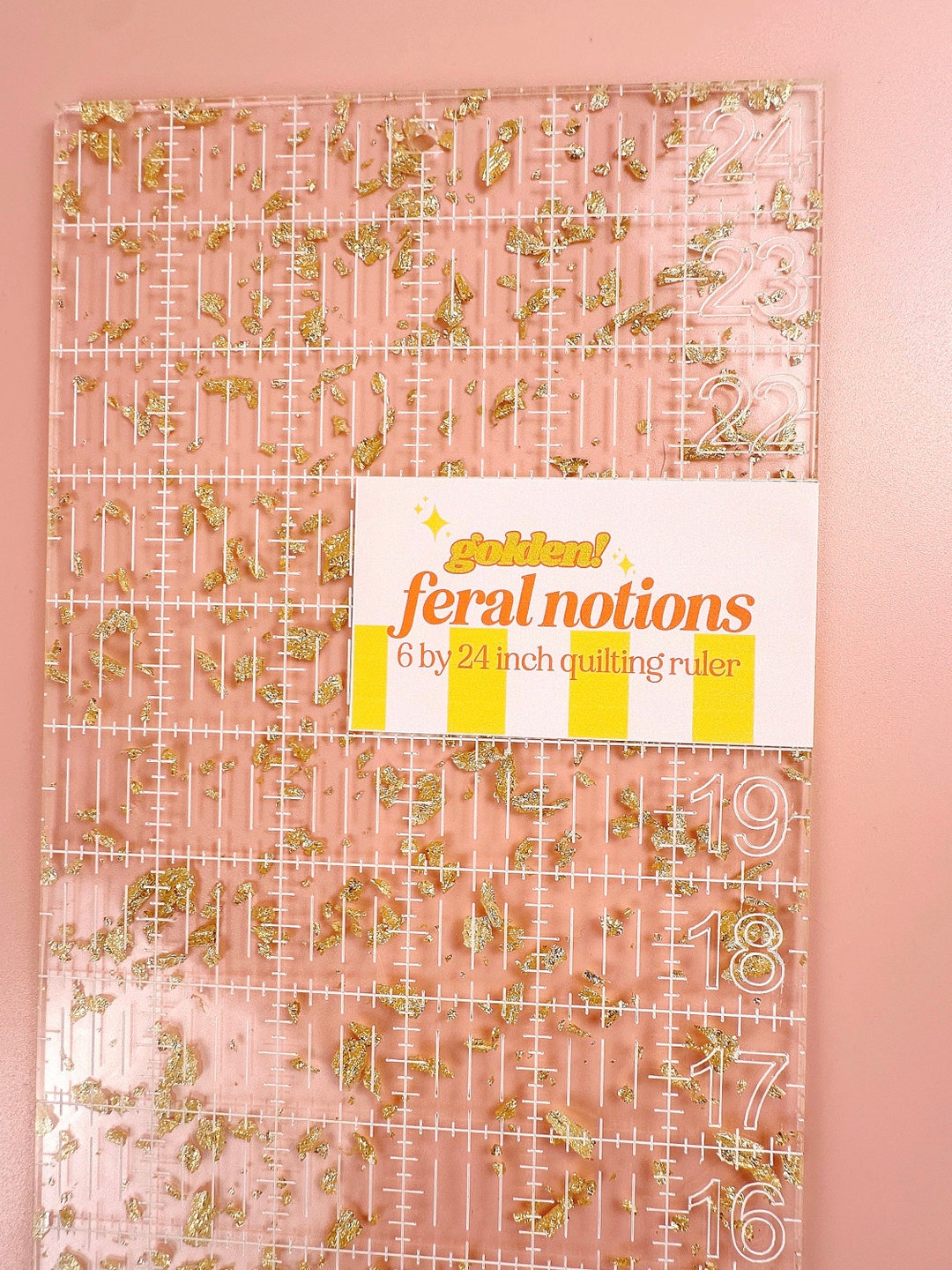 6 by 24 in Golden Quilt Ruler - Etsy