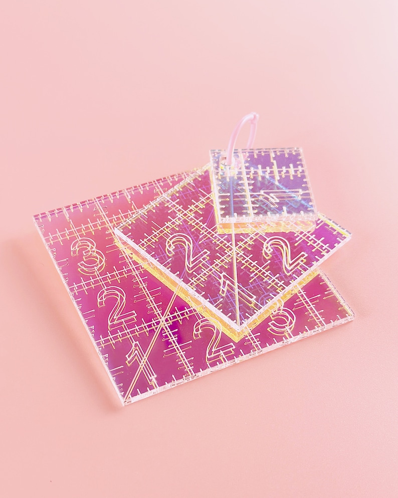 Mini Squares Set Iridescent Quilting Rulers - Etsy