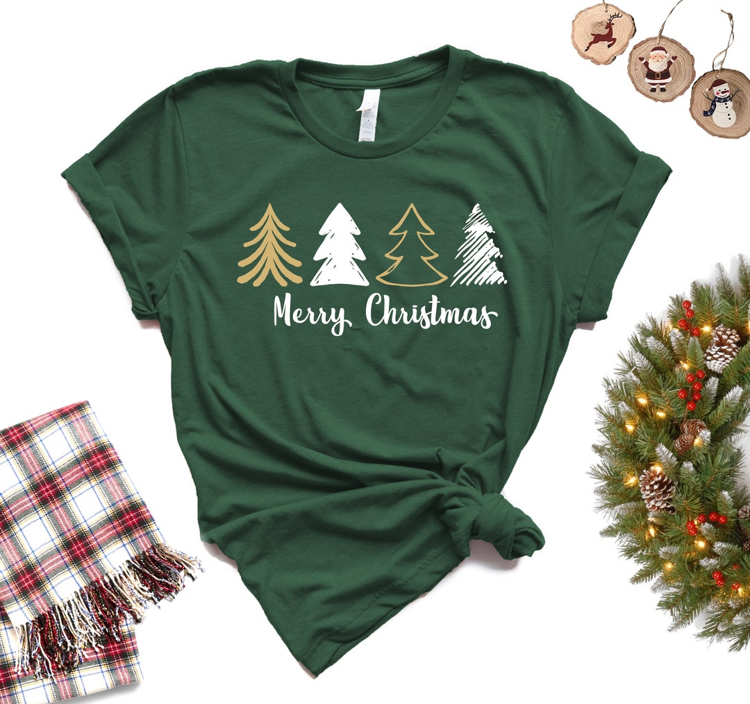 Christmas Trees Shirt, Christmas Shirts for Women, Christmas T-shirt ...