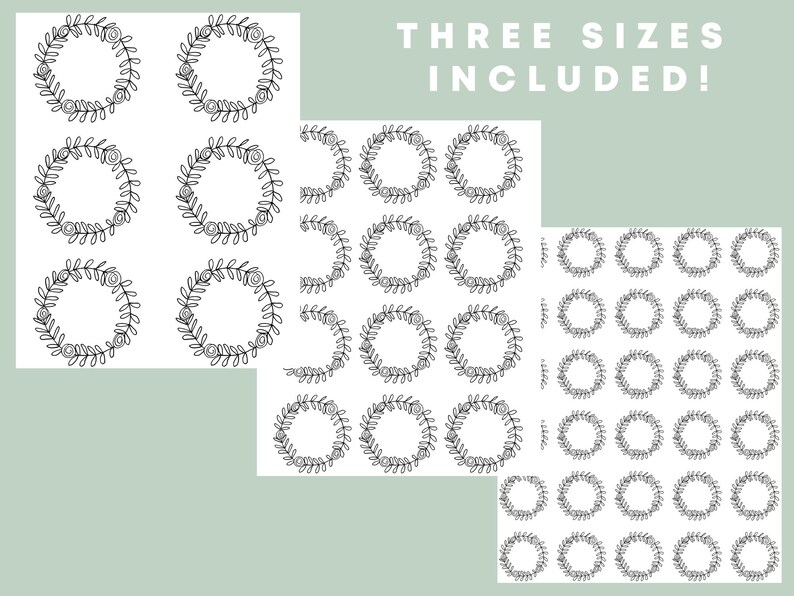Bullet Journal Printable Floral Wreath Stickers Printable - Etsy