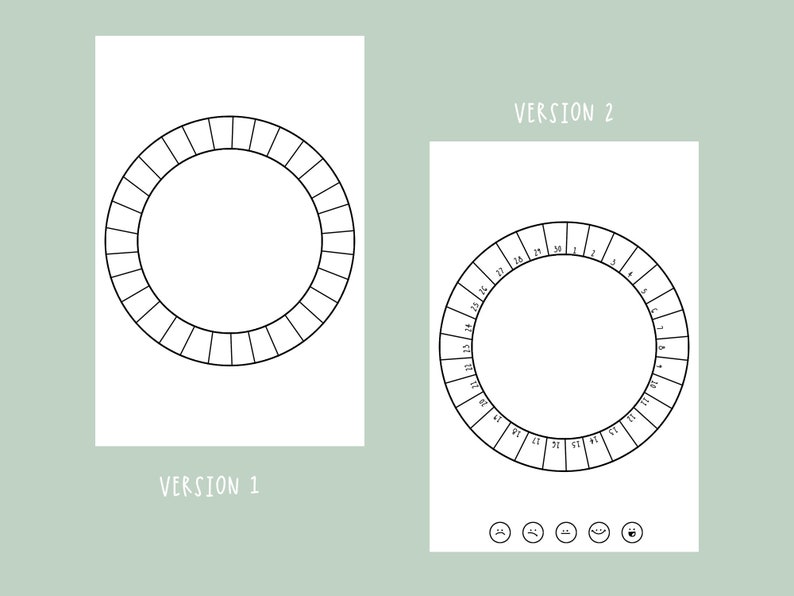 Mood Tracker Printable Bullet Journal Insert Circle Mood Tracker Blank ...