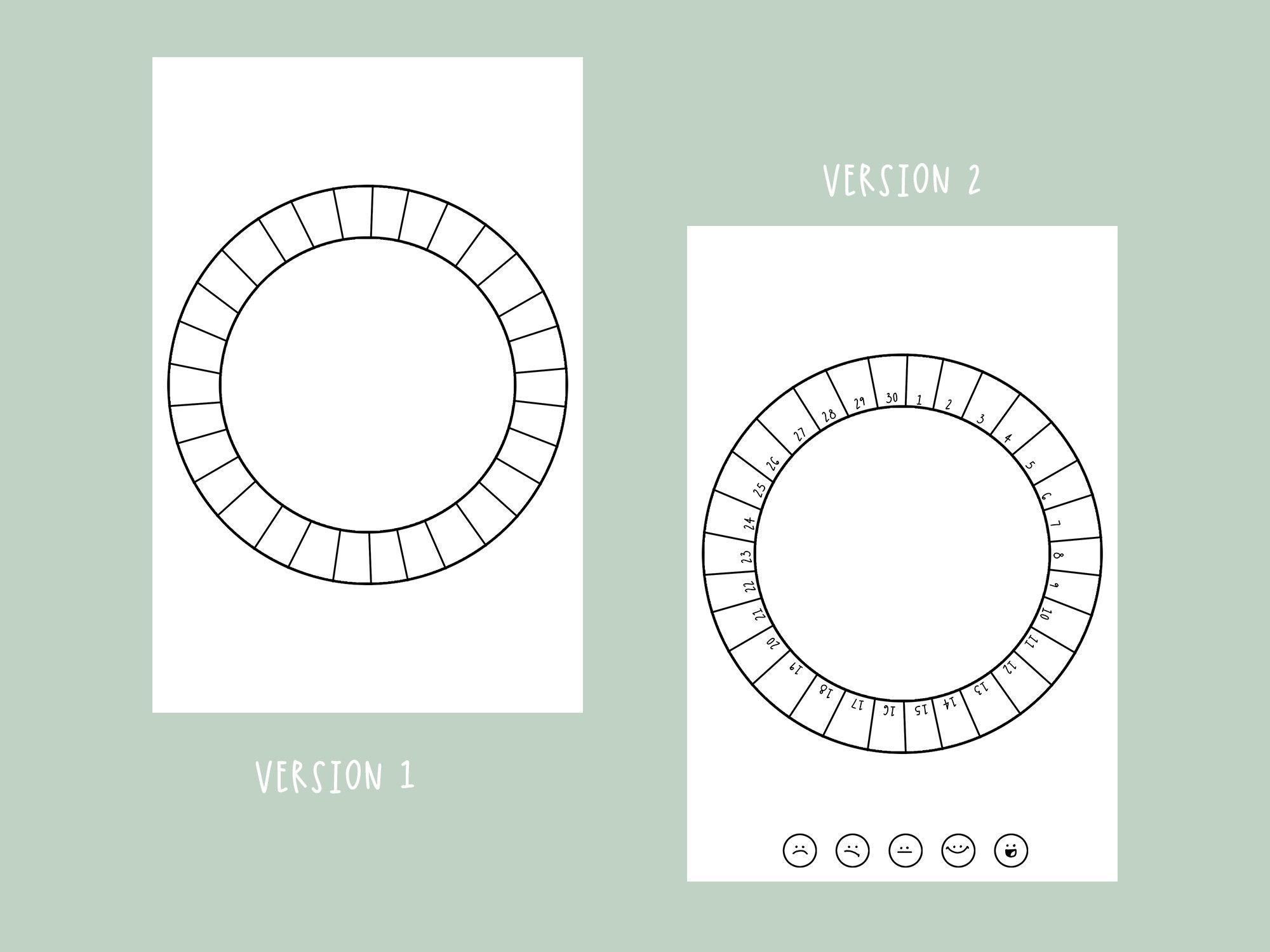 Mood Tracker Printable Bullet Journal Insert Circle Mood Tracker Blank ...