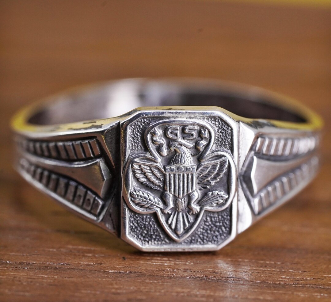 Size Adjustable, Vintage 1950 Girl Scout Ring Sterling Silver, Stamped ...
