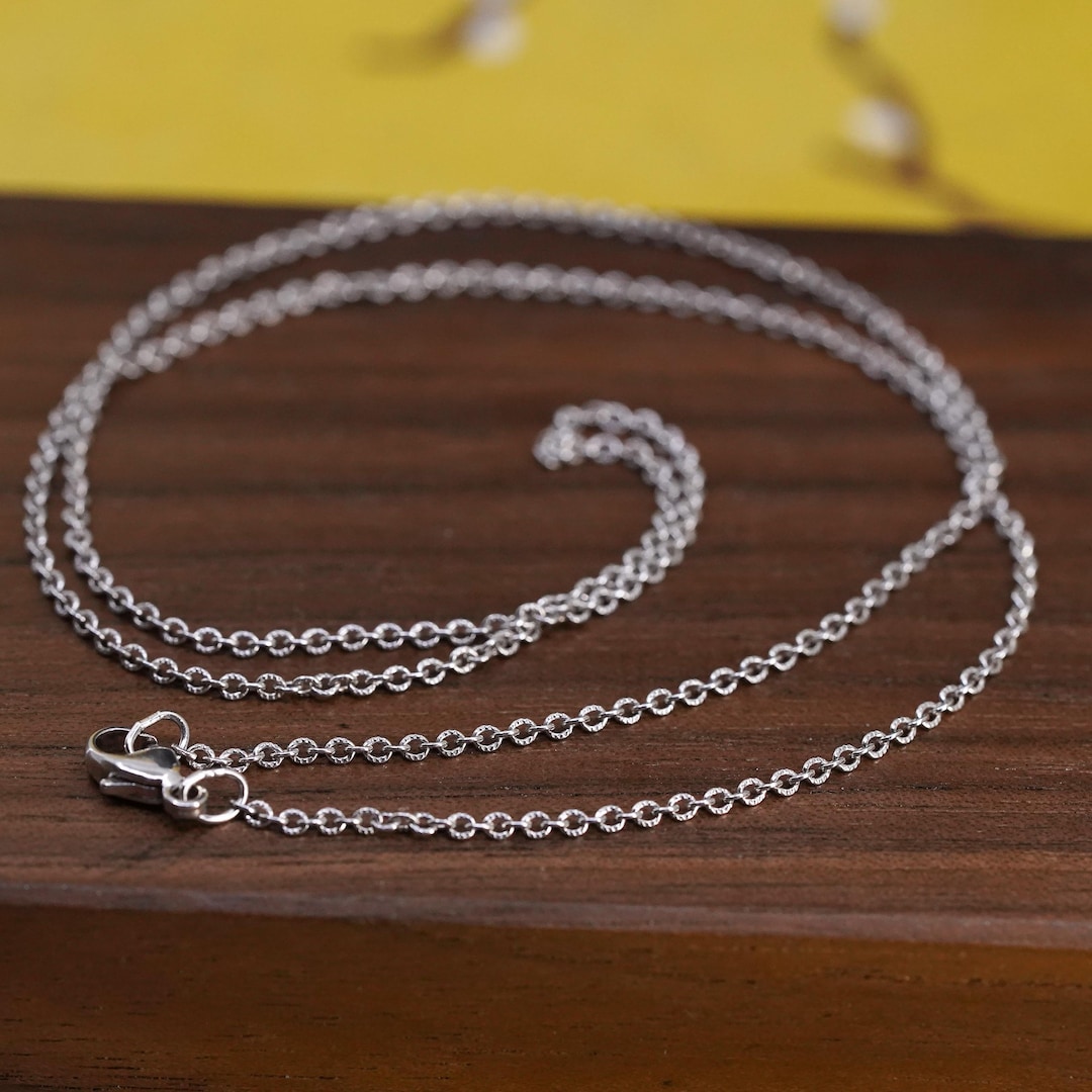 Vintage Sterling Silver Necklace, 18