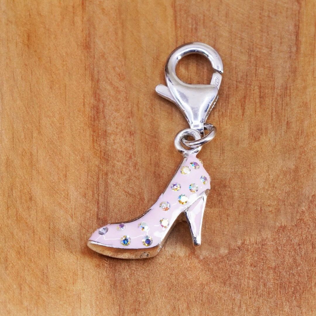 Vintage RCI Sterling Silver Handmade Pendant, 925 Pink Enamel High Hell ...