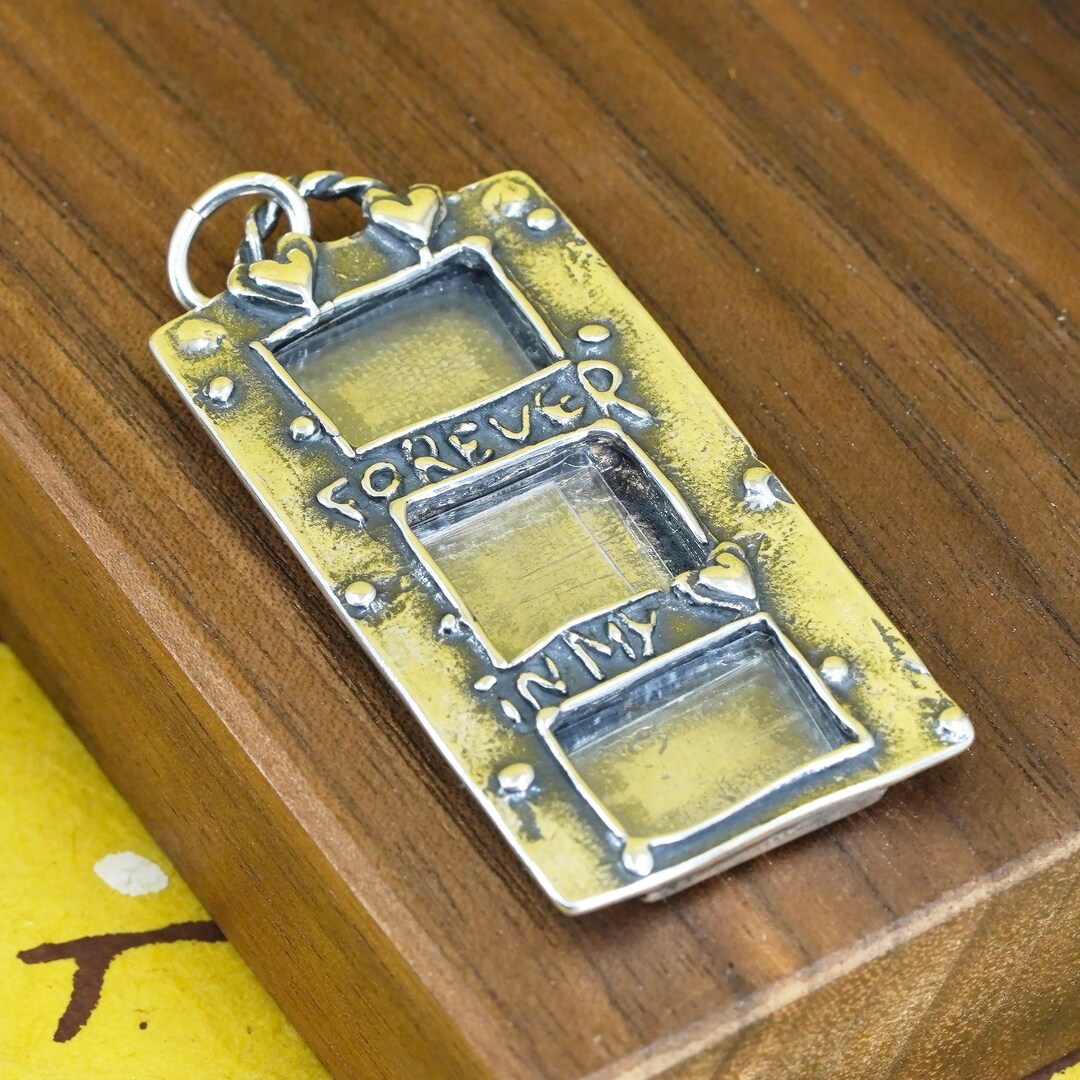 Vintage Michele Baratta Sterling Silver 925 Handmade Pendant, Photo ...