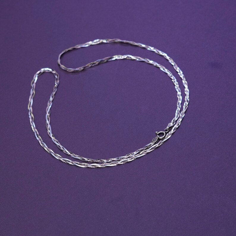 24”, 3mm, IBB Vermeil Gold Over Sterling 925 Silver 3 Strands Braided ...