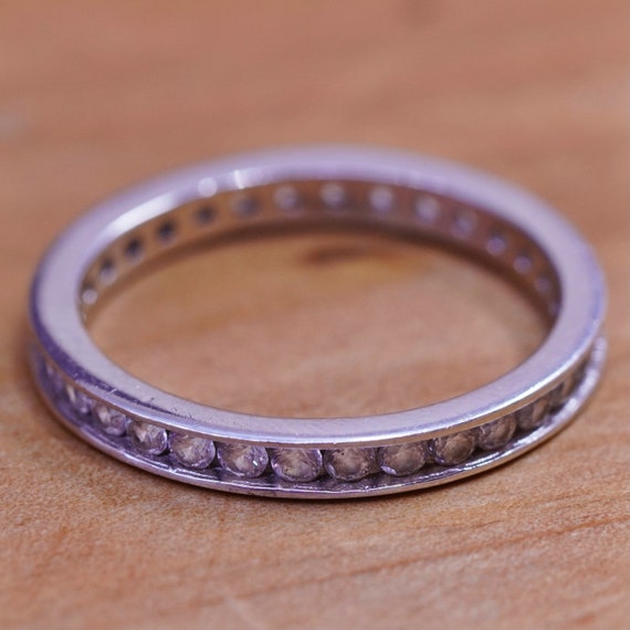 Size 9 Vintage Sterling Silver Ring 925 Band With Cz Stamped 925 IBB Etsy
